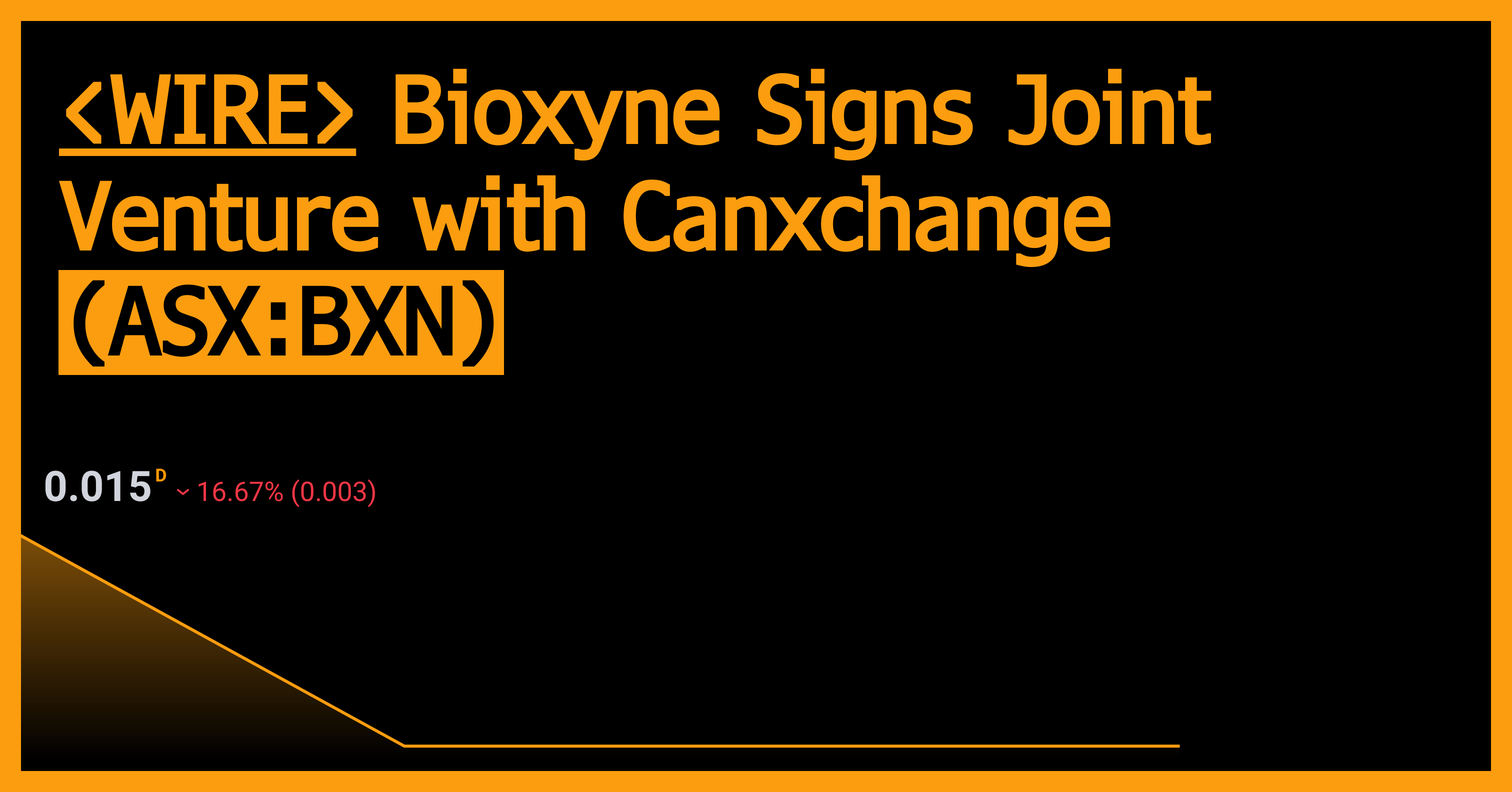 Bioxyne Signs Joint Venture with Canxchange (ASX:BXN) - ASX Spectator