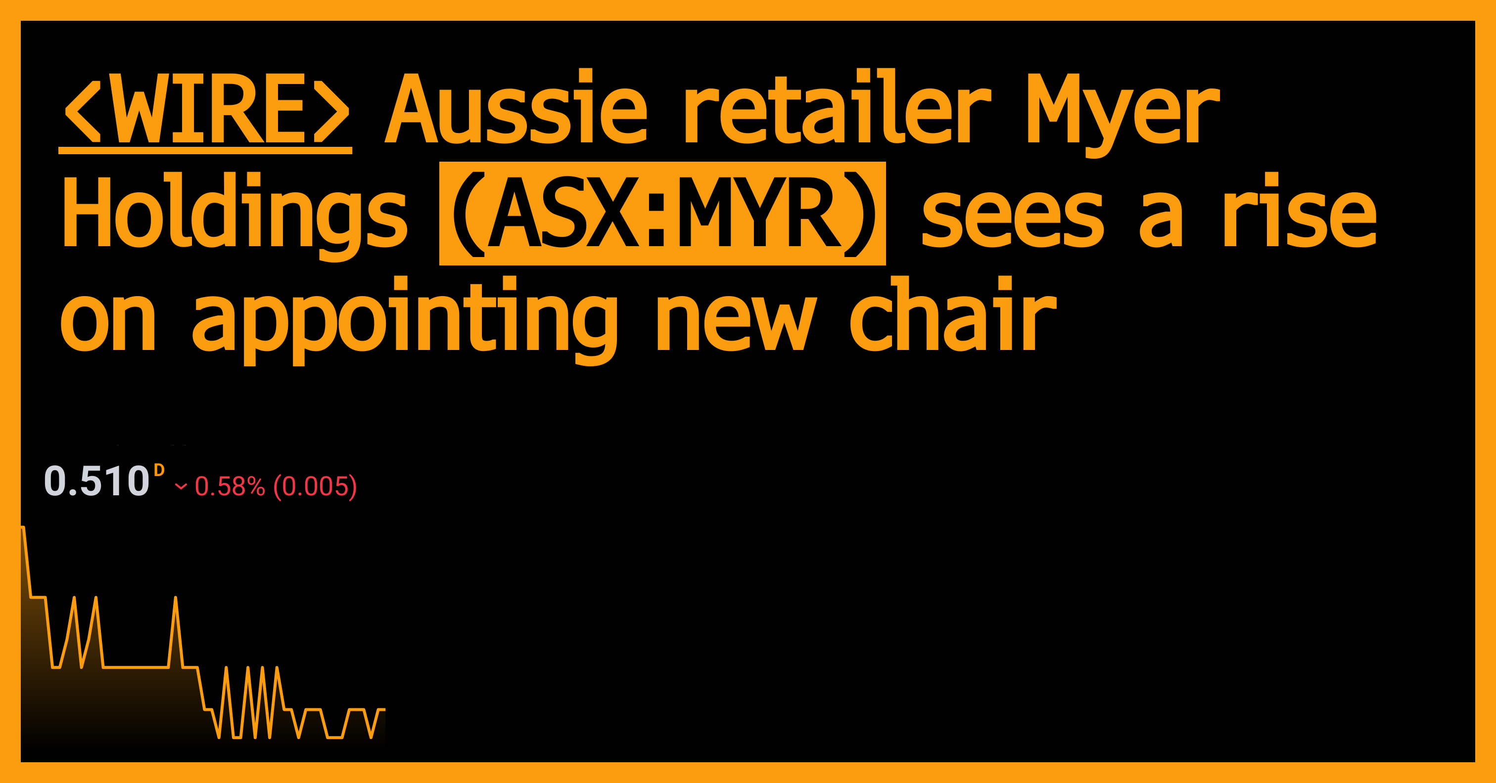 Aussie retailer Myer Holdings (ASX:MYR) sees a rise on appointing new ...