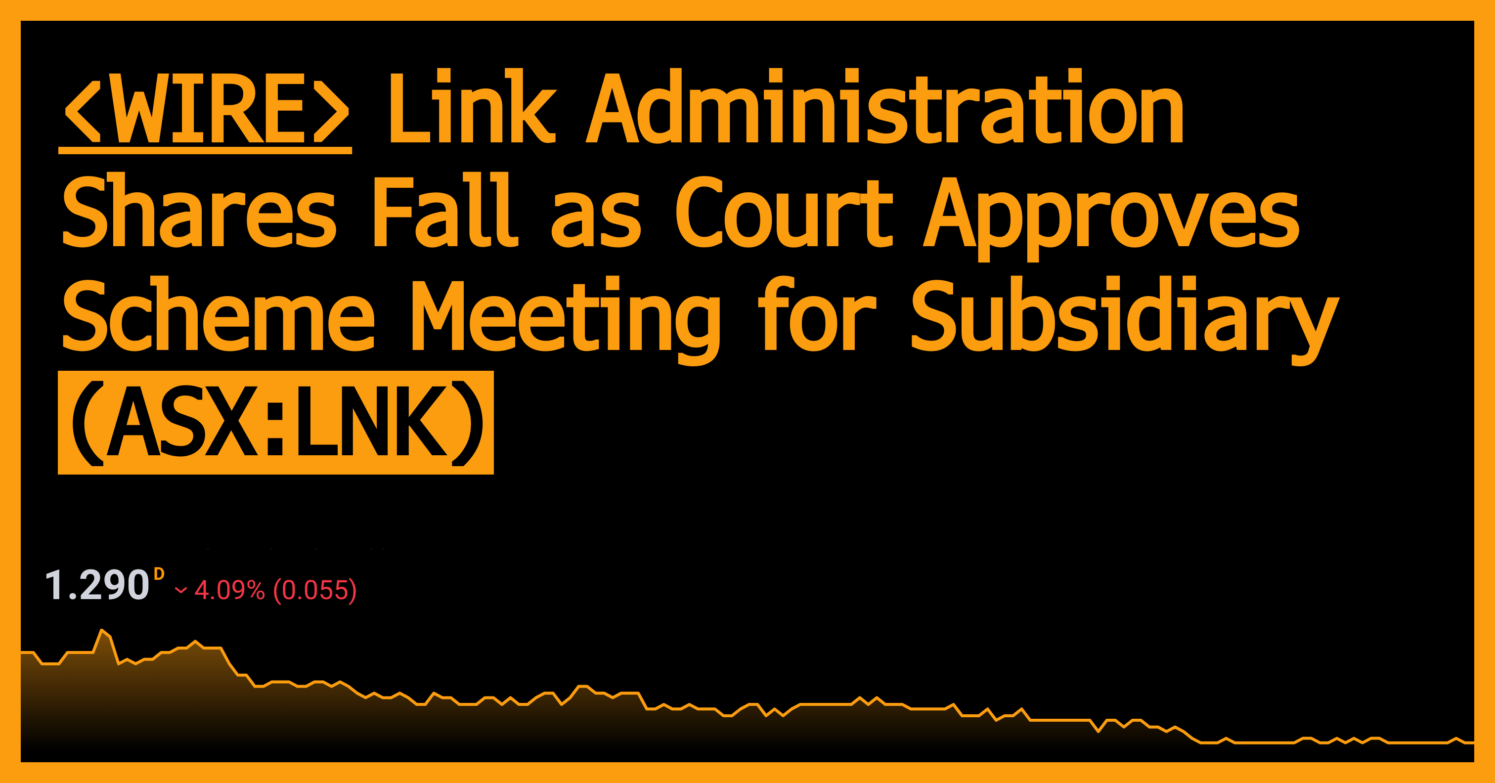 Link Administration Shares Fall as Court Approves Scheme Meeting for ...