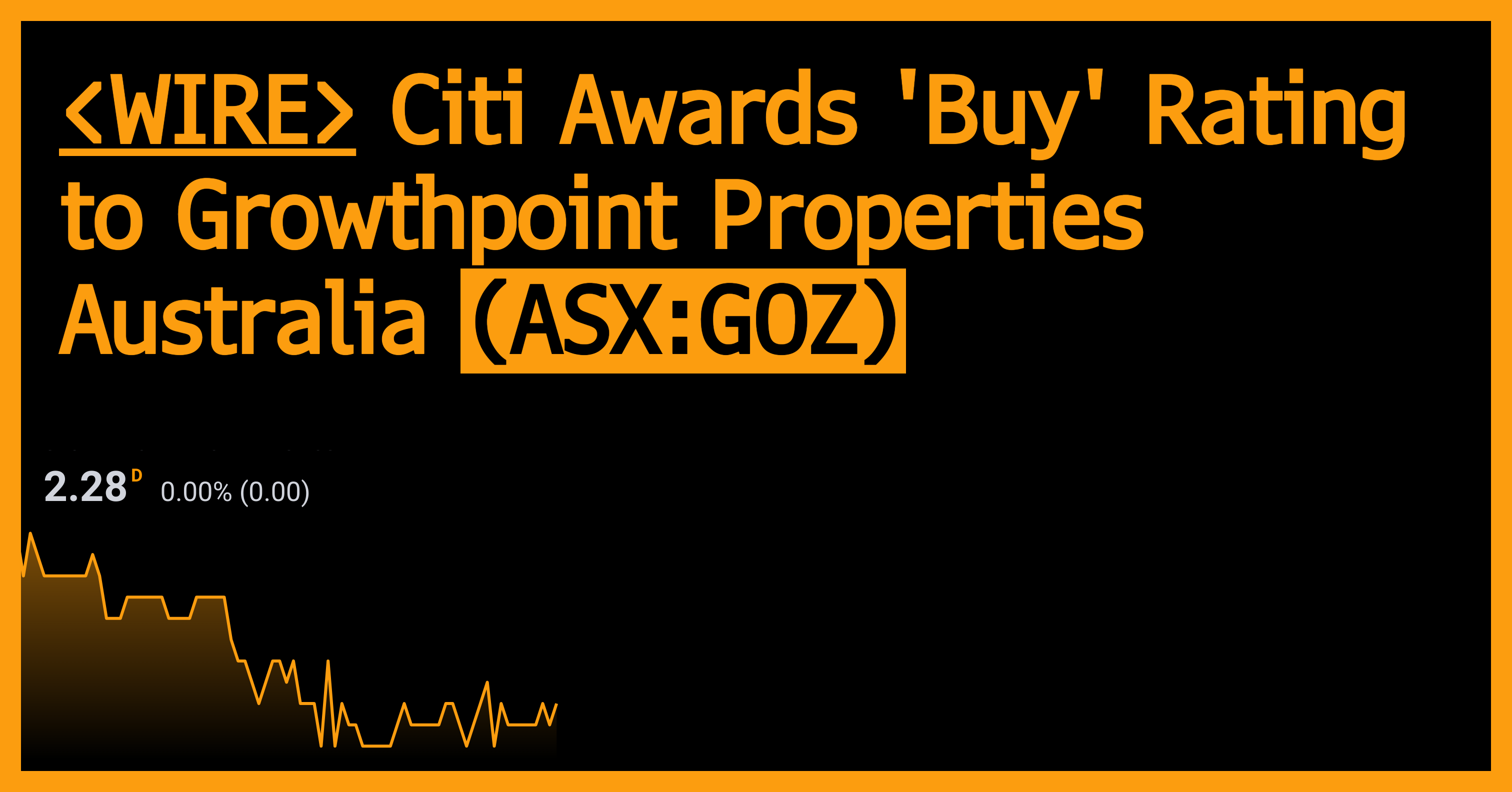 Citi Awards 'Buy' Rating to Growthpoint Properties Australia (ASX:GOZ ...